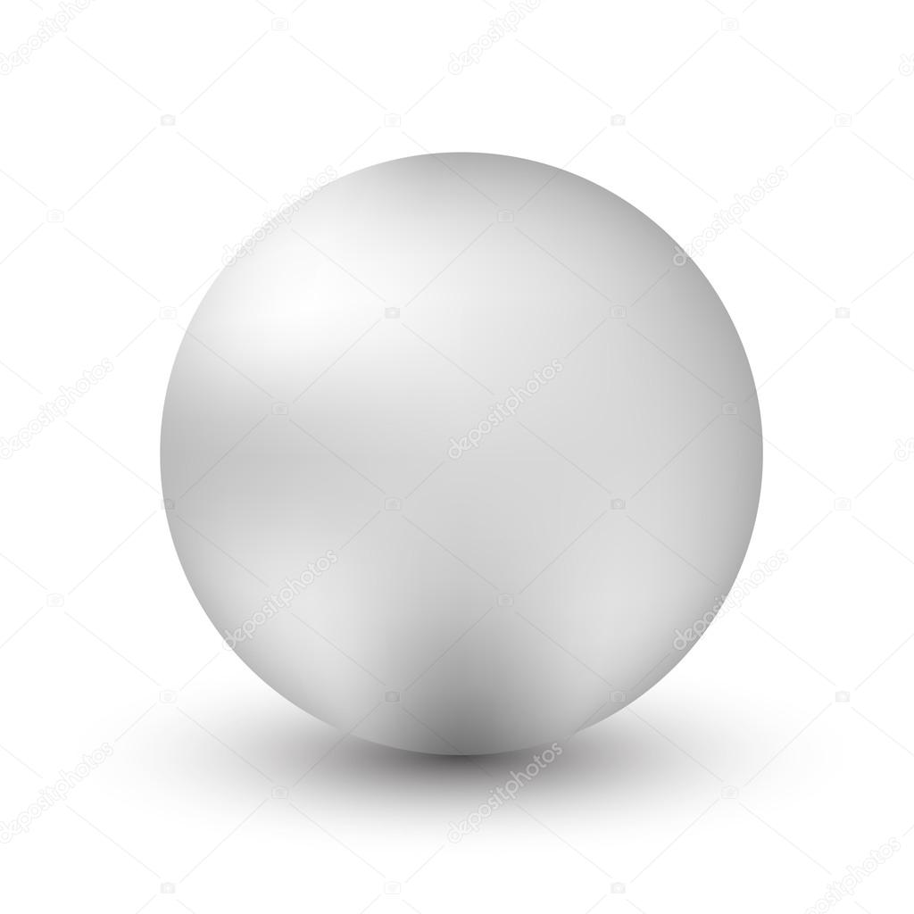 White ball ⬇ Vector Image by © pockygallery | Vector Stock 18354001