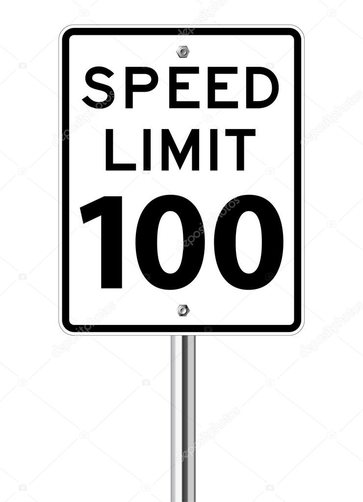 Speed limit 100 traffic sign — Stock Vector © pockygallery #45799389 Speed limit 100 traffic sign — Stock Vector © pockygallery #45799389