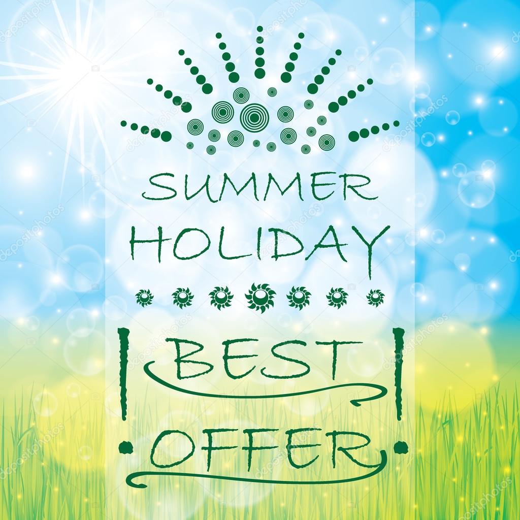 Summer offer background brochure Stock Vector Image by ©evryka23 #25538087