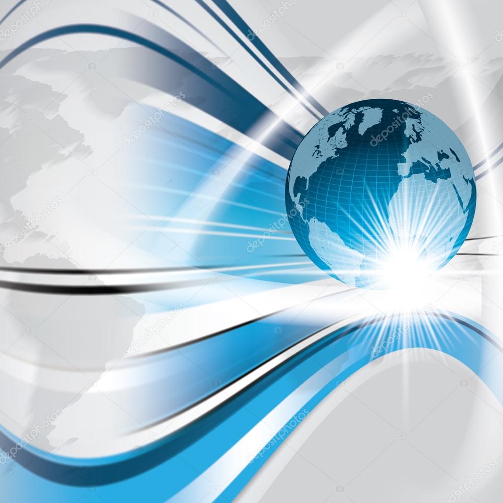 Business vector blue background global concept Stock Vector Image by ...