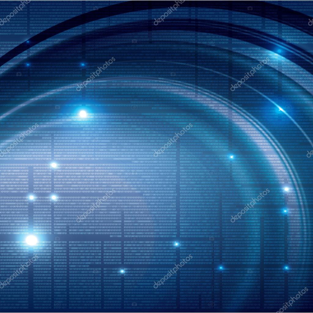 Abstract tech binary background Stock Vector Image by ©evryka23 #44009933