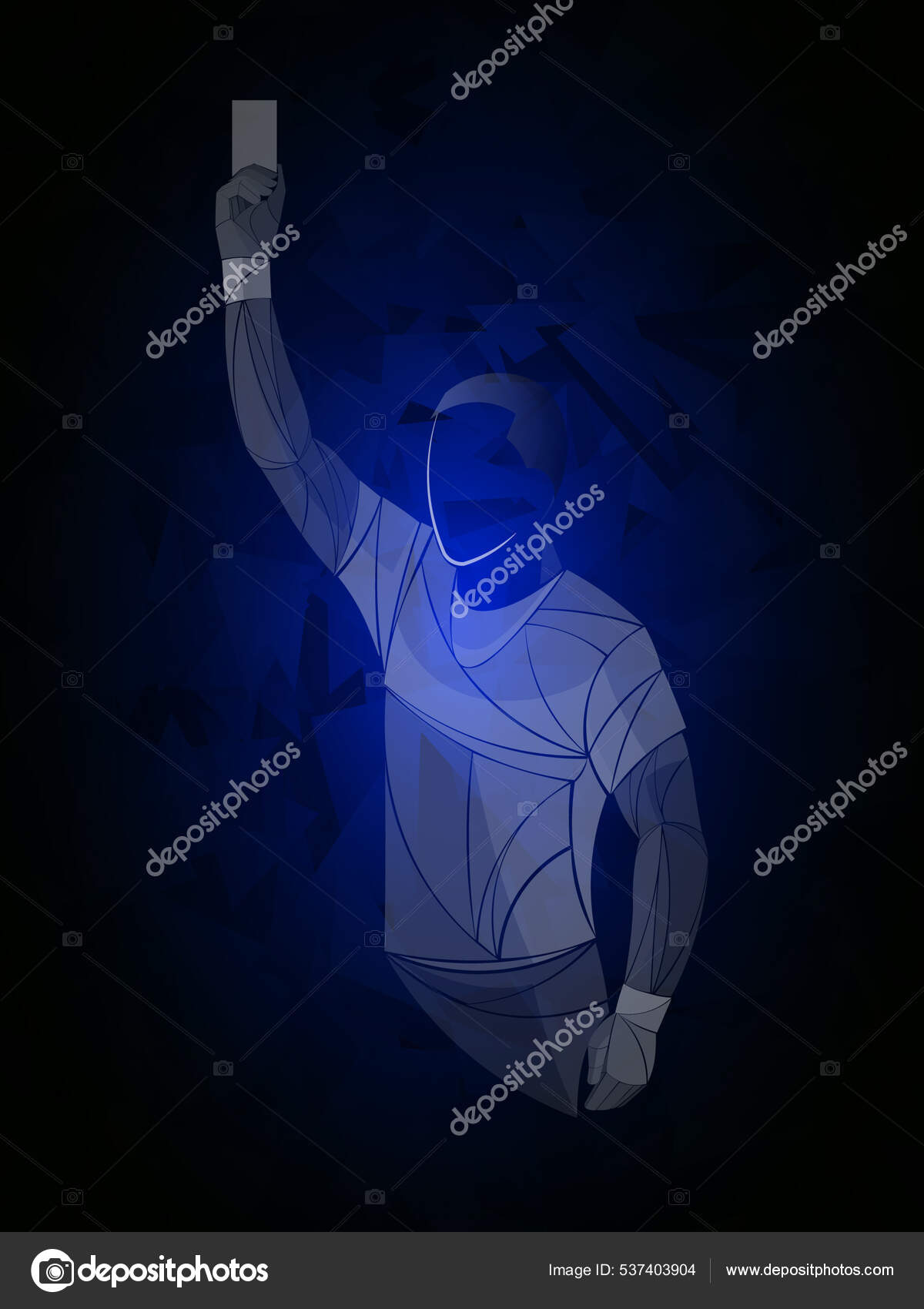 Soccer Referees Athlete Football Referees Geometry Background Stock ...