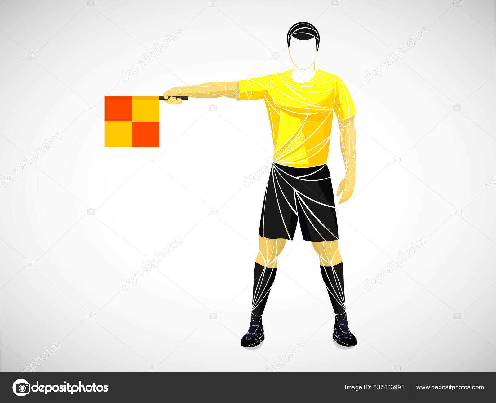 Soccer Referees Athlete Football Referees Geometry Background Stock ...