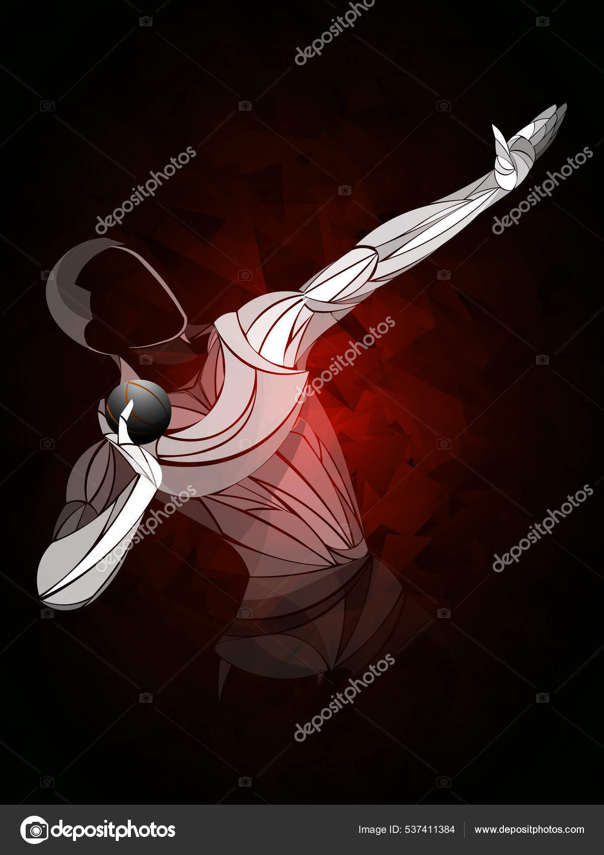 Hammer Throwing Stylized Athlete Illustration Men Hammer Throw Vector ...