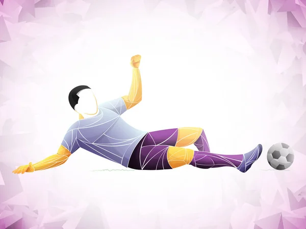 Stylized Football Player Forward Player Soccer Vector Stock Vector by ...