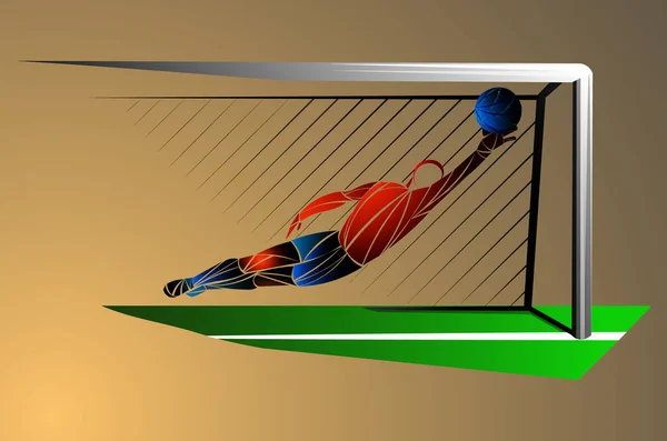 Stylized Football Player Forward Player Soccer Vector Stock Vector by ...