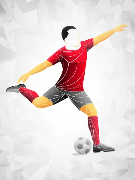 Stylized Football Player Forward Player Soccer Vector Stock Vector by ...