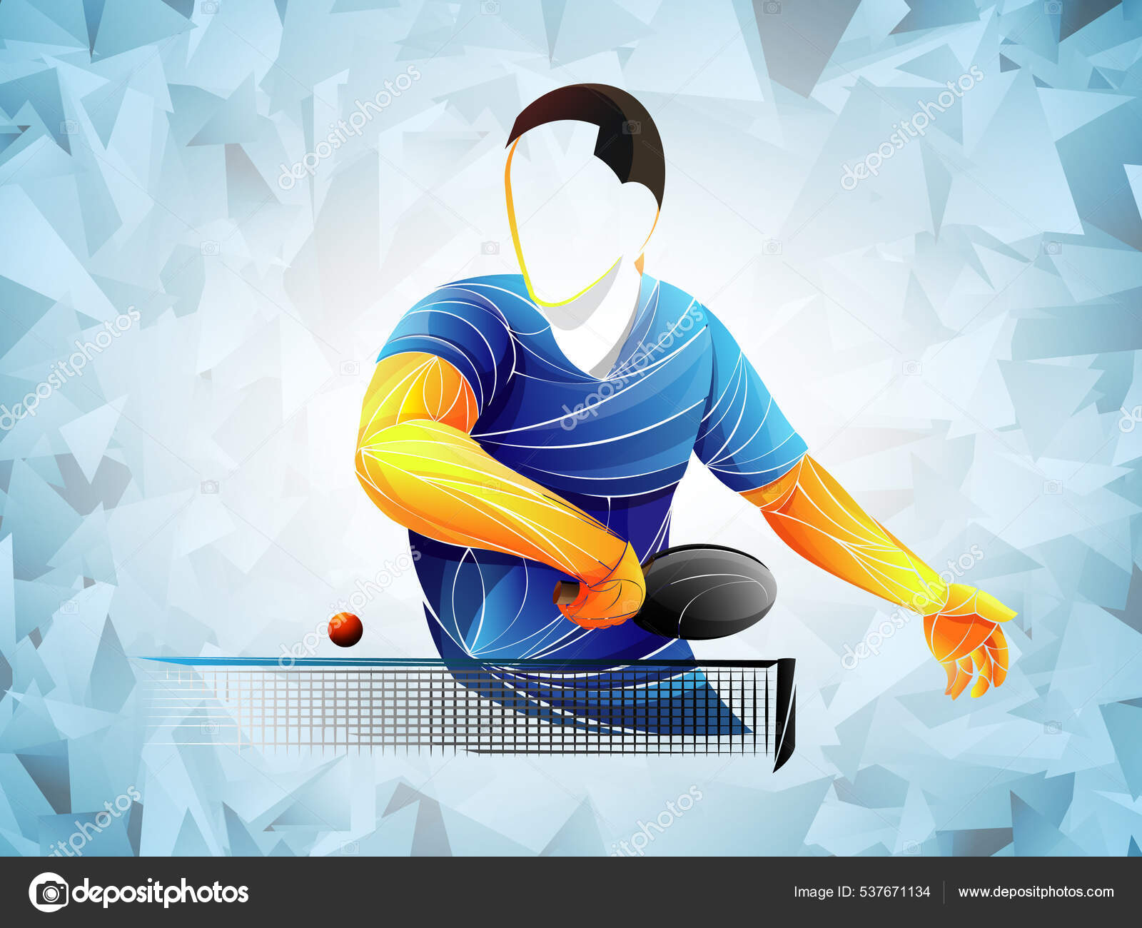 Table Tennis Ping Pong Table Tennis Player Athlete Game Vector Stock ...