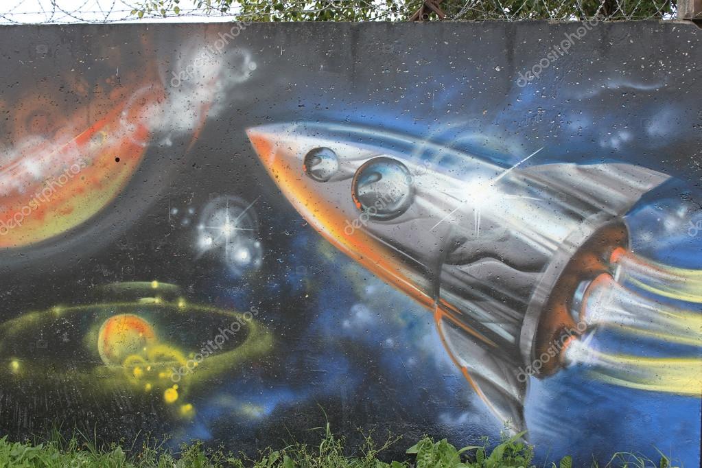 Graffiti - spaceship — Stock Photo © Anoli50 #12302315