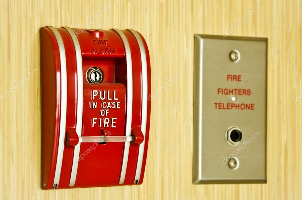 Red Fire alarm — Stock Photo © tomgigabite #39034695
