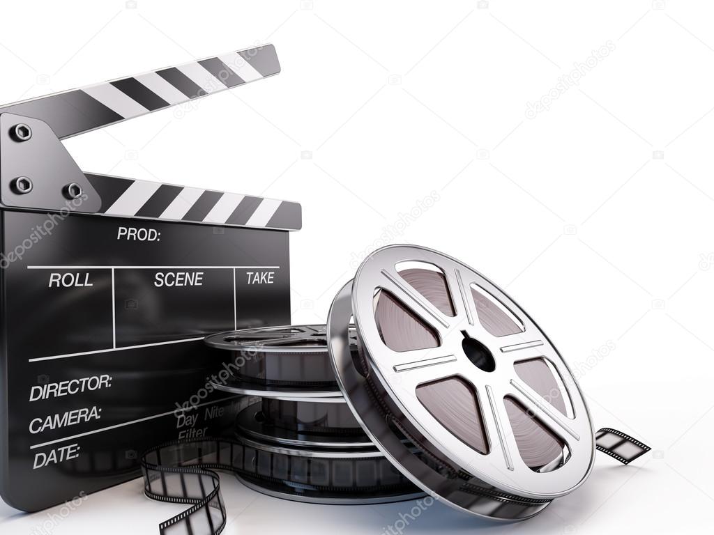 Bobinas de filme e claquete — Fotografias de Stock © Sashkin7 #39596691