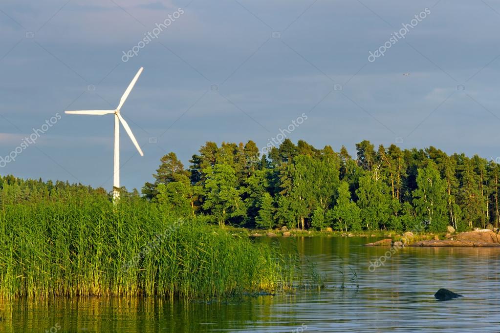 White wind turbine — Stock Photo © anskuw #32153297