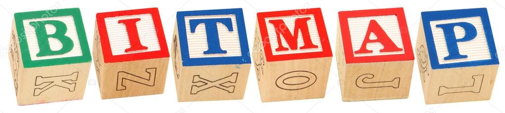 Alphabet Blocks BITMAP — Stock Photo © duplass #12784866