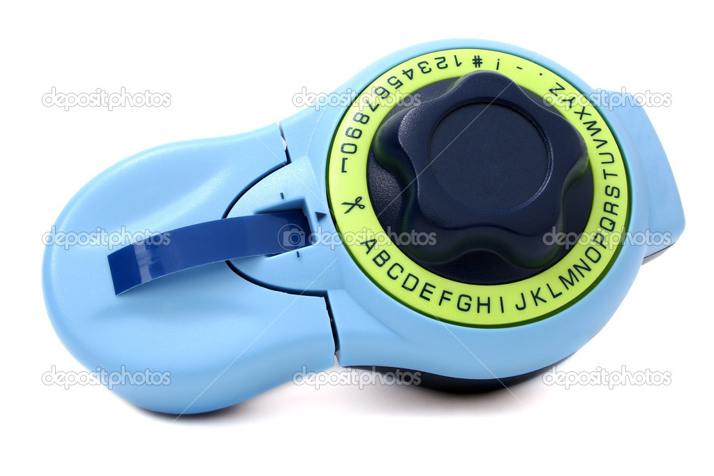 Blue and Green Label Maker With Blank Tab for Text — Stock Photo ...
