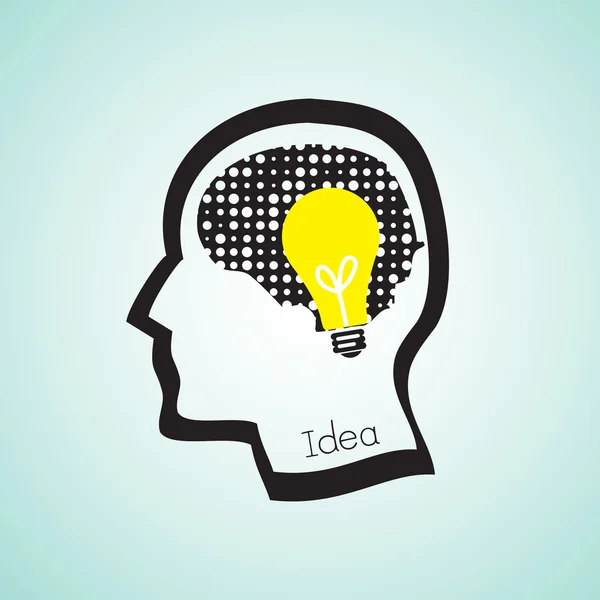 Cabeza Humana Pensando En Una Nueva Idea Vector Gráfico Vectorial