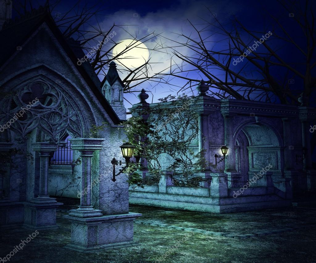 Scary Graveyard Background