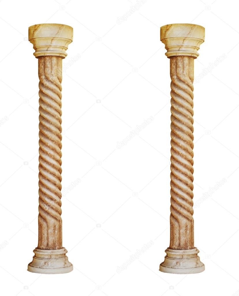 Single greek column isolated on white — Stock Photo © timonko #22165695