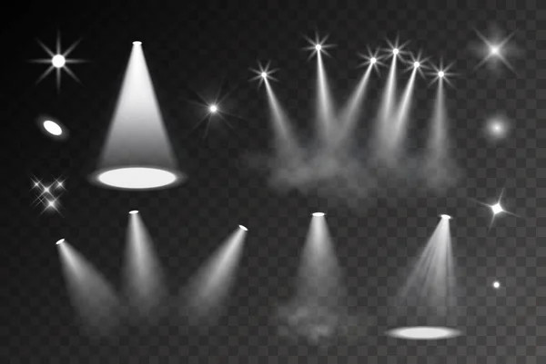 Vector Realistic Spotlight Effects Isolated Transparent Background ...