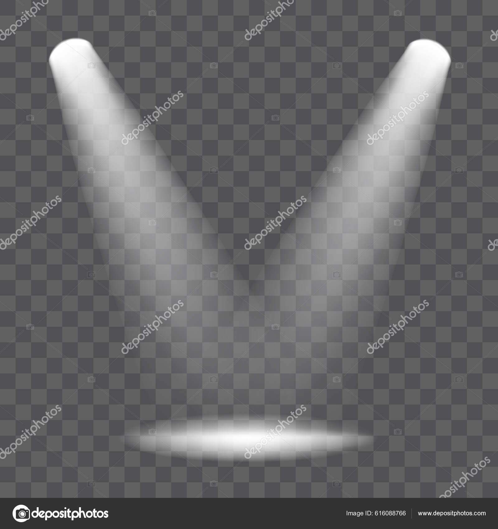 Vector Realistic Spotlight Effects Isolated Transparent Background ...