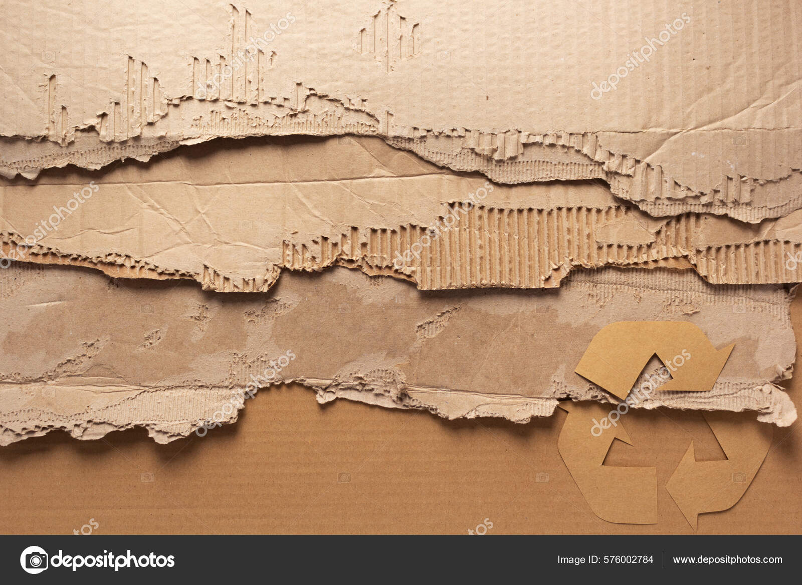Recycle Symbol Cardboard Paper Background Texture Recycling Concept ...