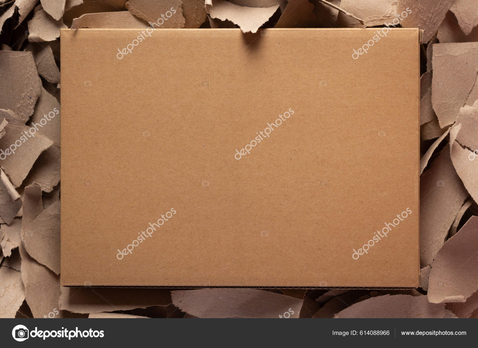 Cardboard Box Torn Paper Background Texture Recycling Concept Brown ...