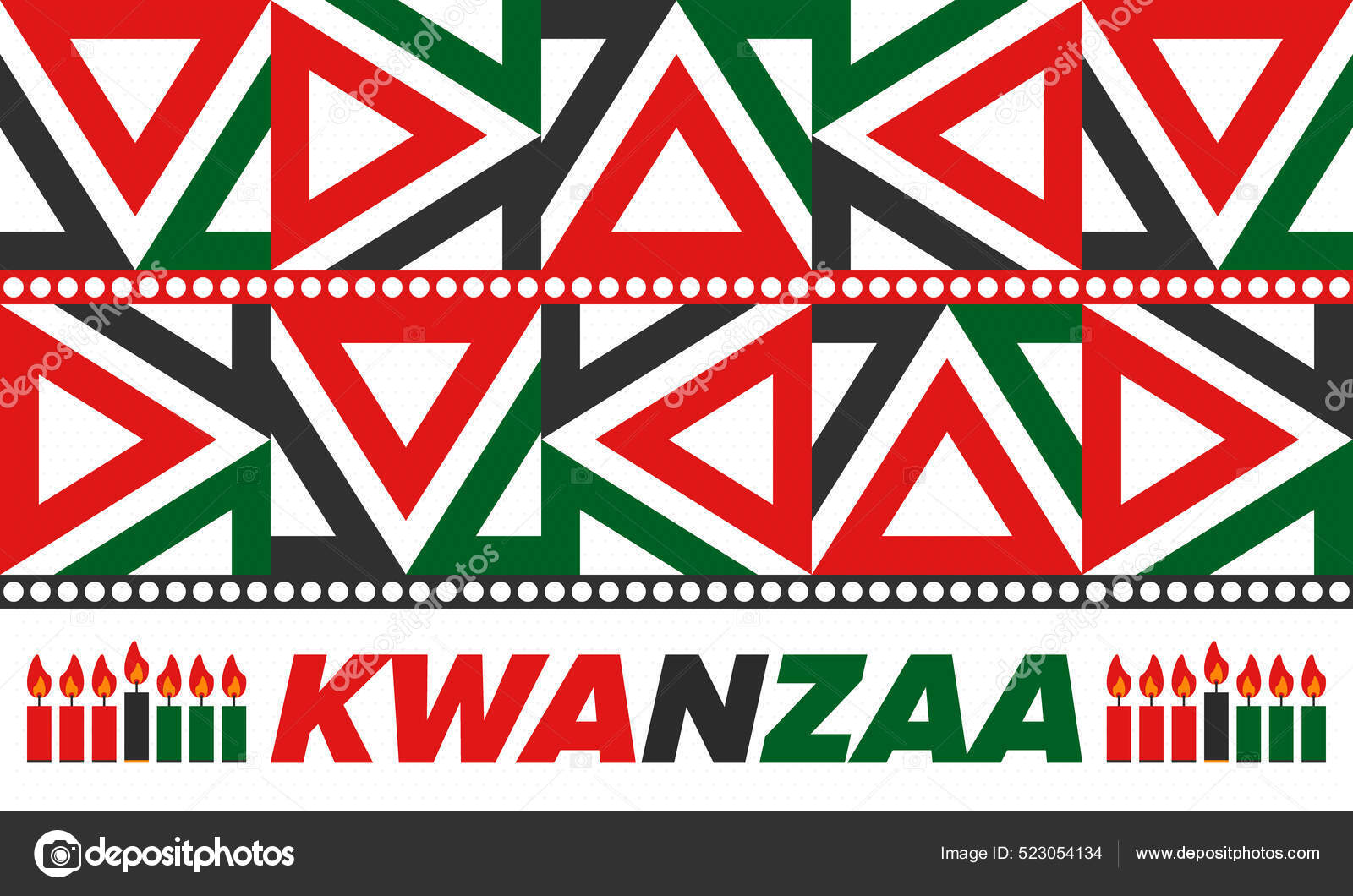 Kwanzaa Feliz Celebración Fiesta Cultura Africana Afroamericana ...