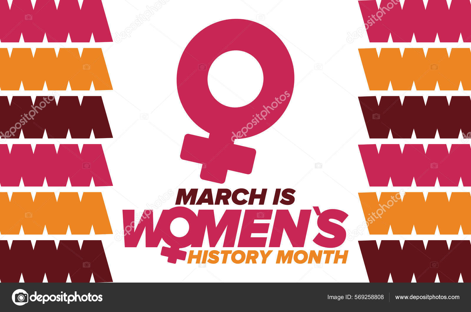 Women's History Month Celebrated Annual March Mark Womens Contribution ...