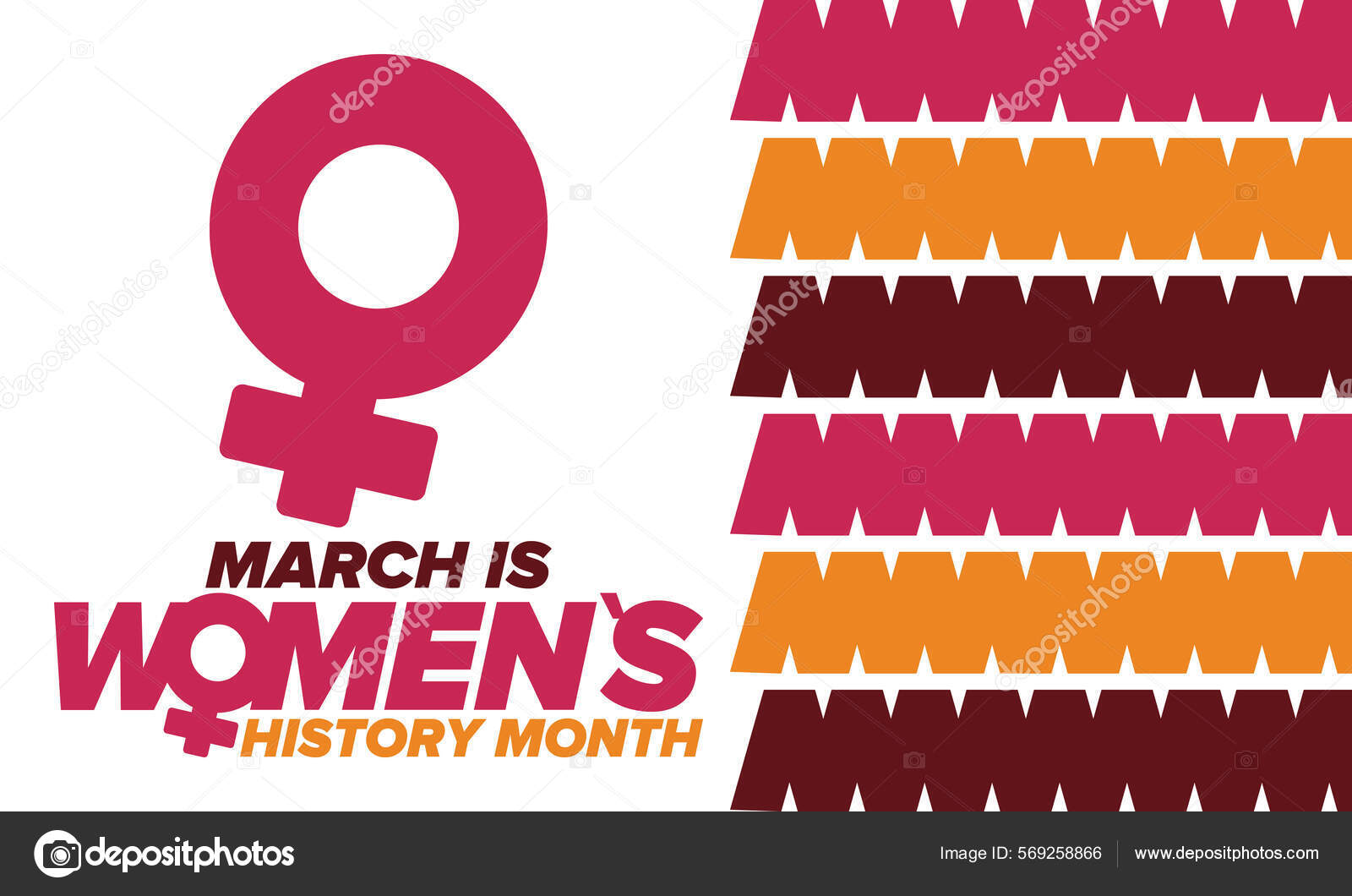 Women's History Month Celebrated Annual March Mark Womens Contribution ...