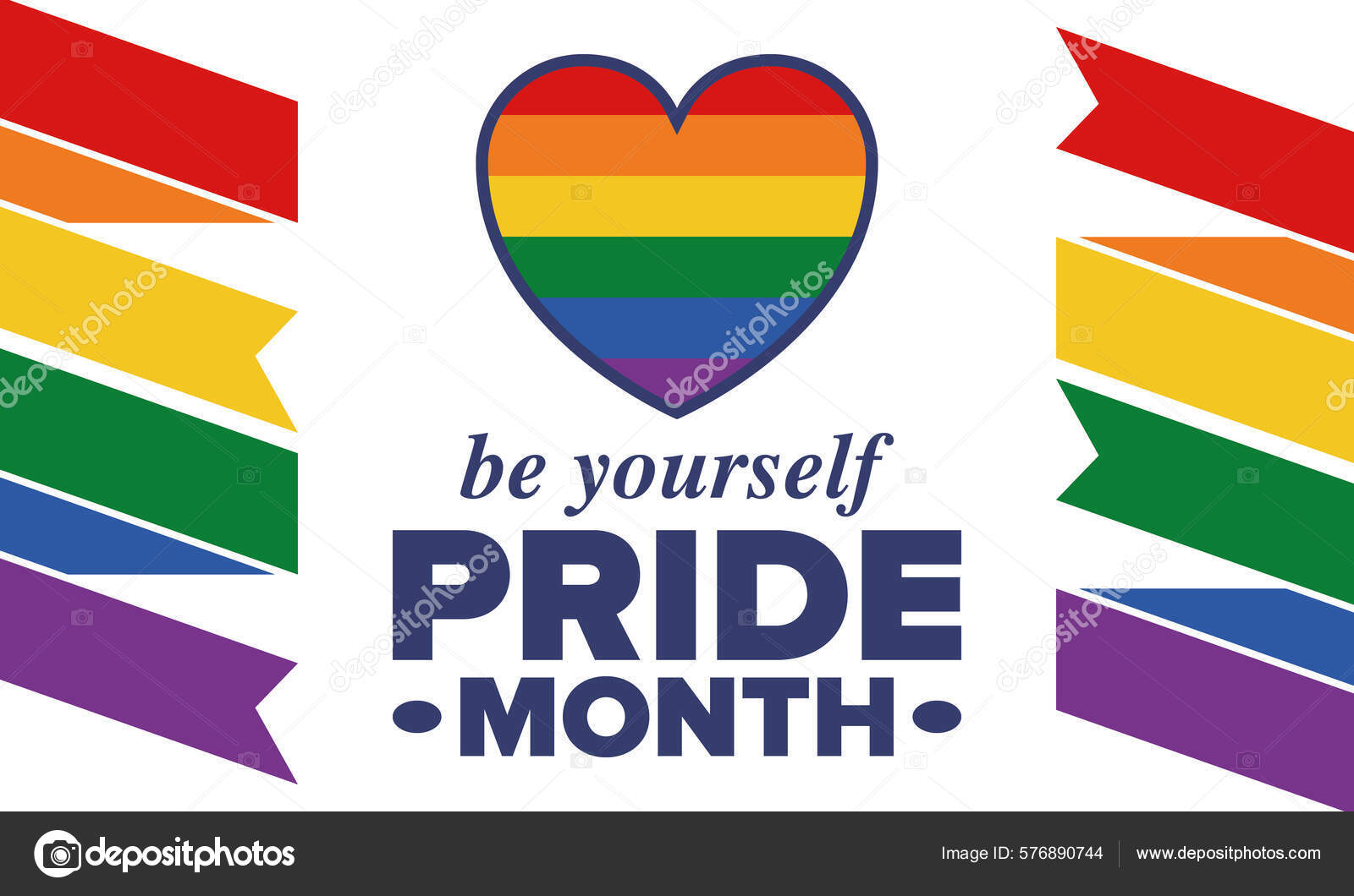 Vettoriale stockMese Dell'orgoglio Lgbt Giugno Lesbiche Gay Bisessuali ...