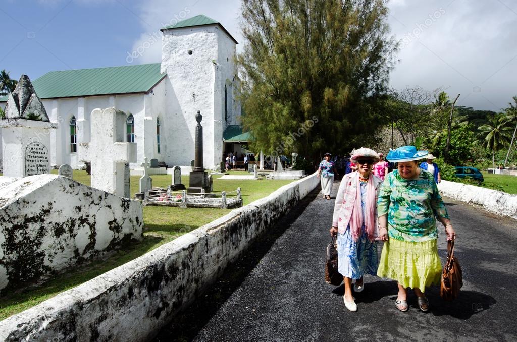 Cook Islands people pray at CICC church — Stock Editorial Photo ...