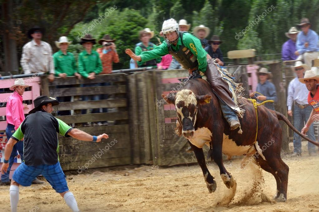 Pictures: rodeos | New Zealand Rodeo - Bull riding – Stock Editorial ...