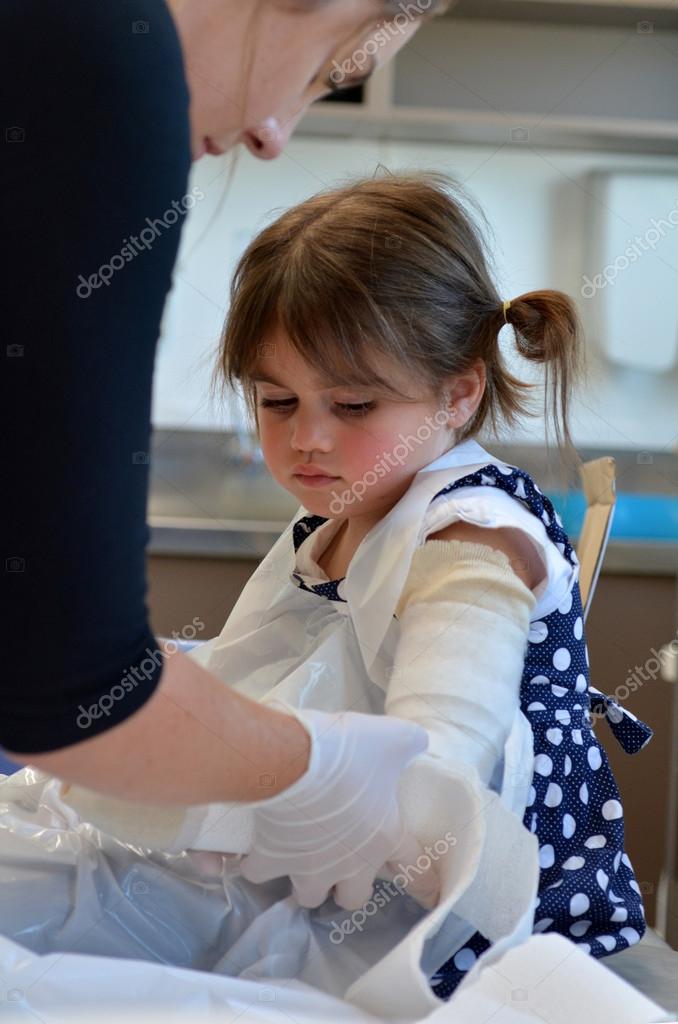 Broken Hand Cast Girl