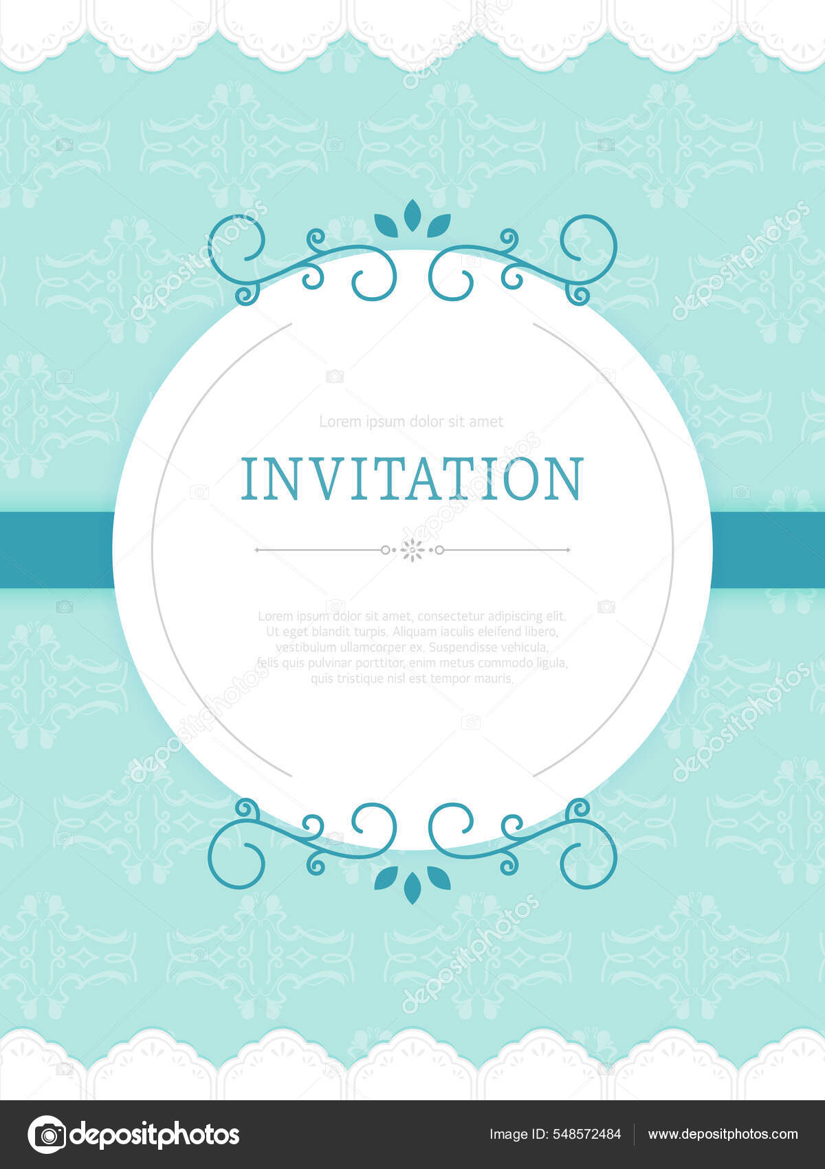 Simple Colección Diseño Marco Invitación Vector de stock #548572484 de ...