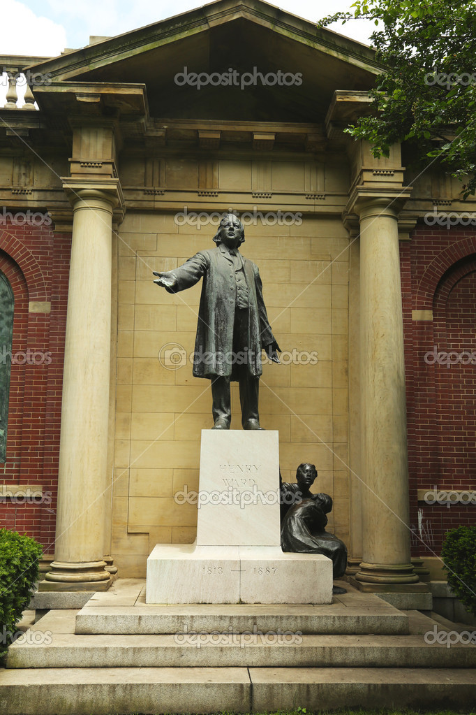 Estatua de Henry Ward Beecher del escultor Gutzon Borglum en Plymouth ...