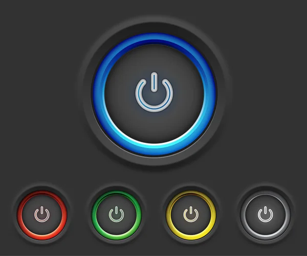 Botões de energia Vector Art Stock Images | Depositphotos