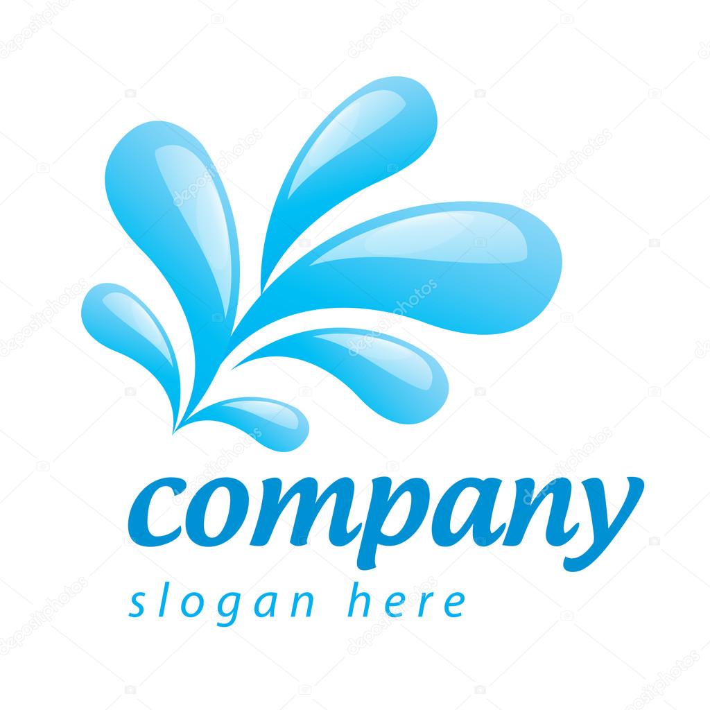 Water splash logo — Stock Vector © artbutenkov #22109283