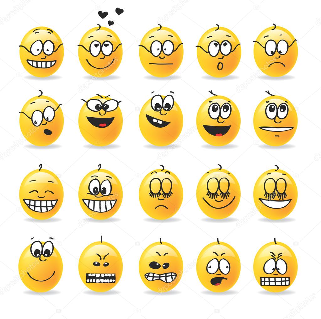 Funny pictures of emotions Stock Vector Image by ©artbutenkov #22111311