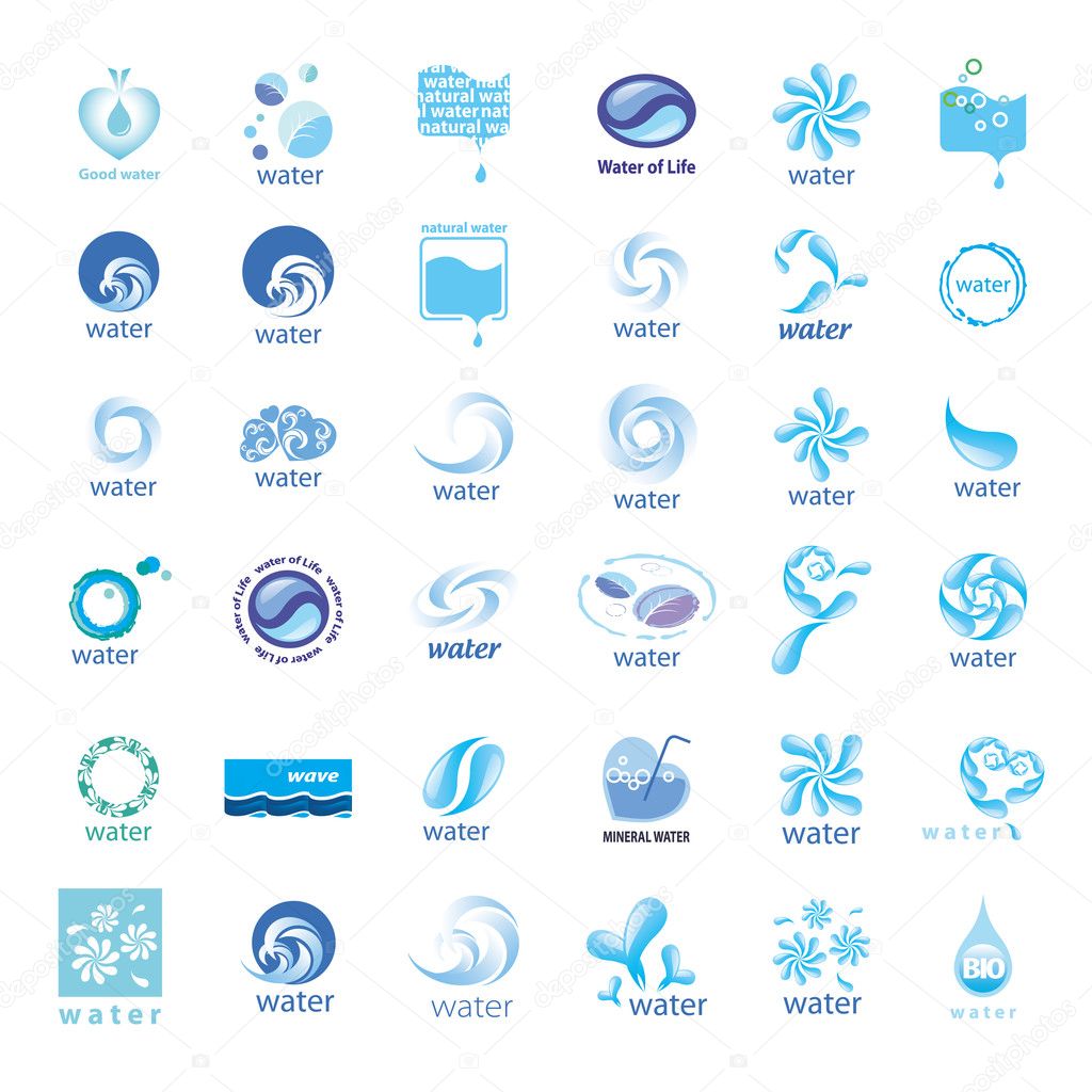 serie de logos vectoriales gotas de agua 2022