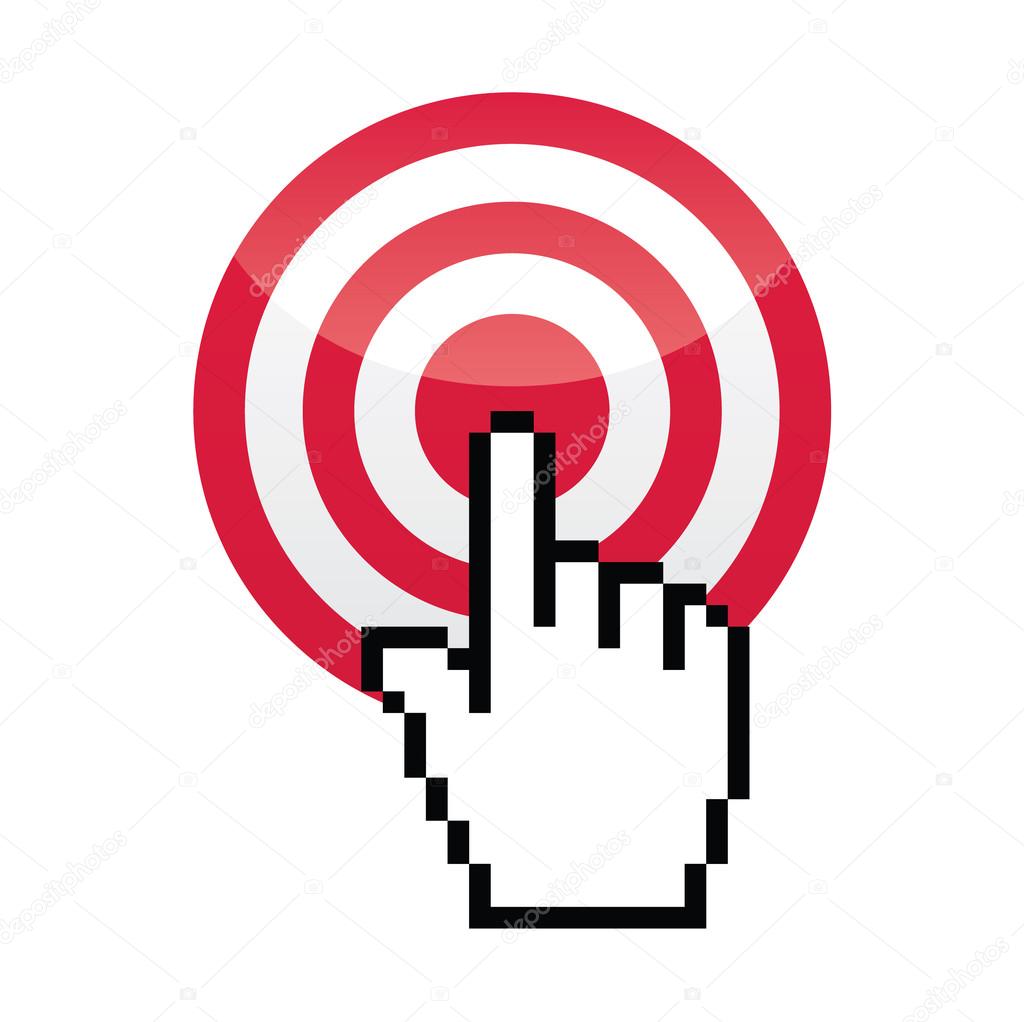 Target with cursor hand vecotr icon Stock Vector Image by ©RedKoala ...