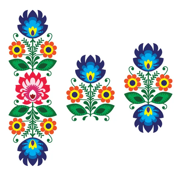 Polish floral folk embroidery pattern — Stock Vector © RedKoala #22683587