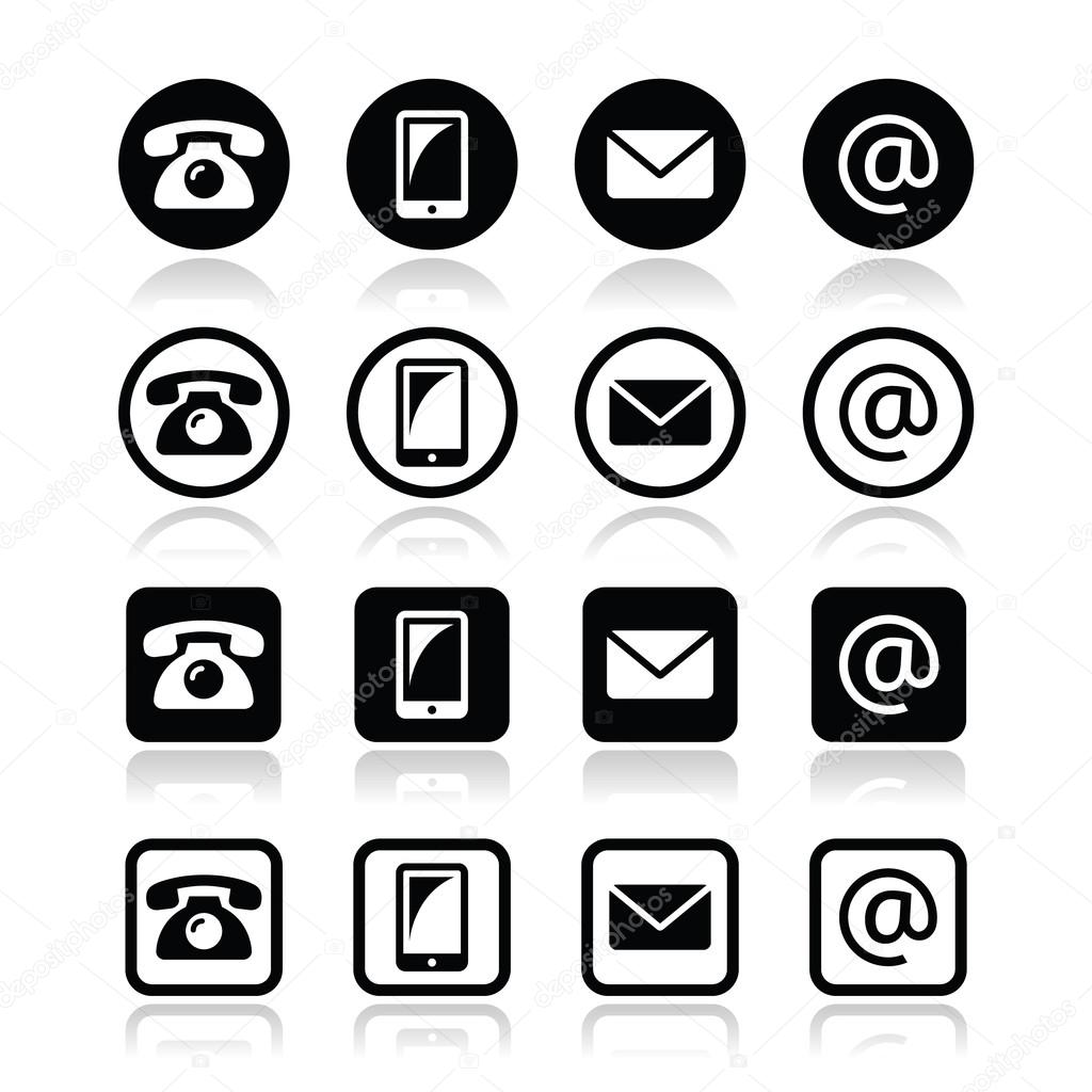 Contact iconsin circle and square set - mobile, phone, email, envelope ... Contact iconsin circle and square set - mobile, phone, email, envelope ...