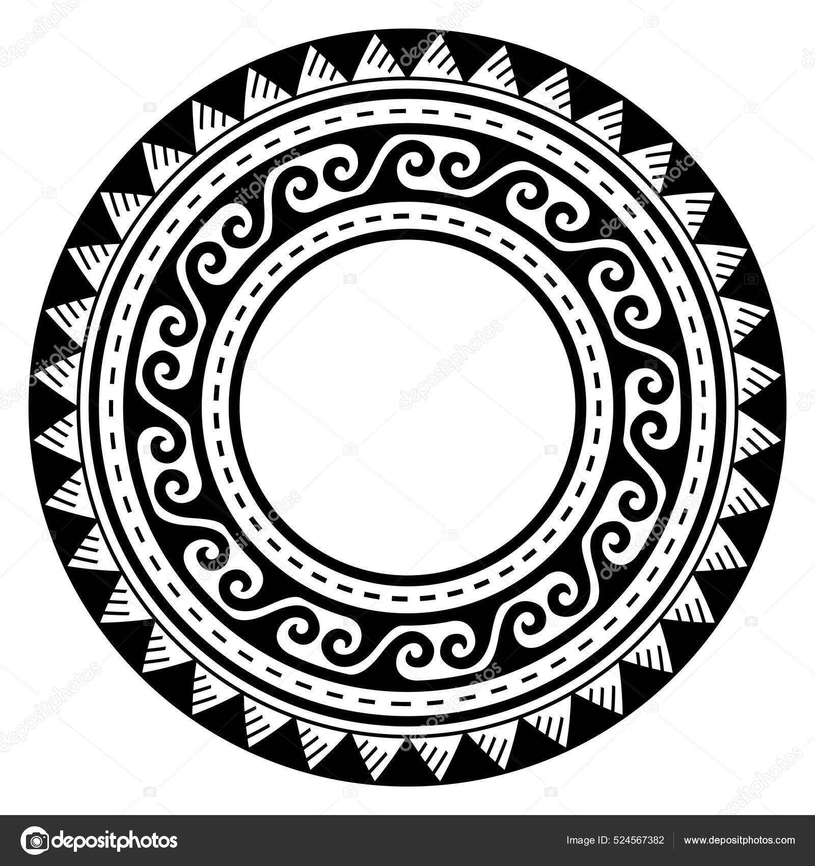 Geometric Pattern Circle Tattoo