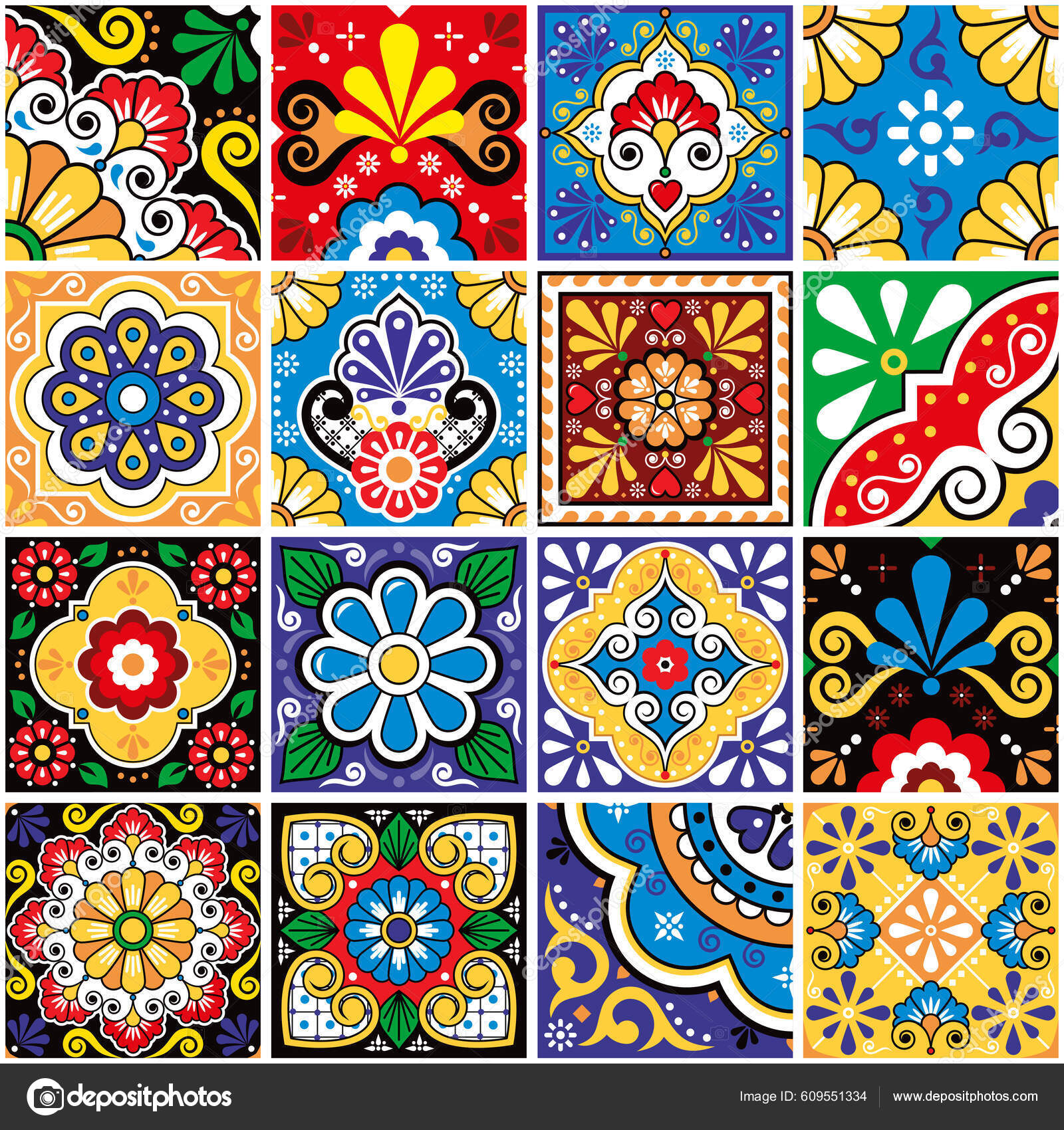 Mexican Tile Vector Pattern