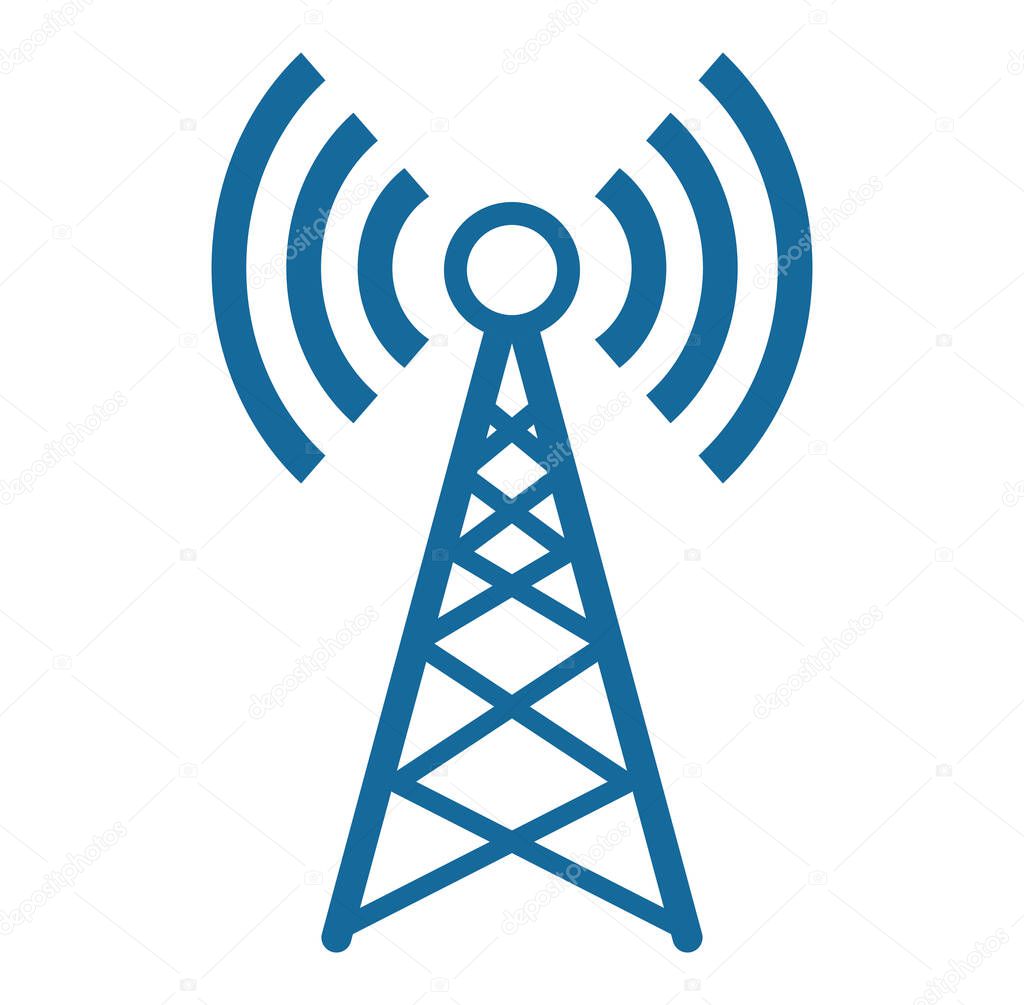 Símbolo de antena del transmisor. icono de torre de señal. Antena de ...
