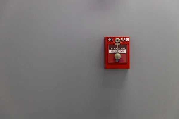 Fire alarm on the wall. Emergency of Fire alarm or alert or bell ...