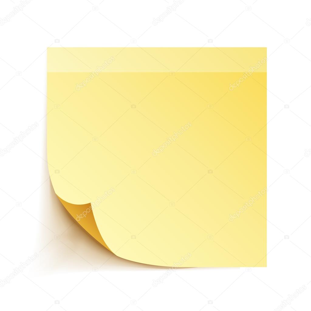 Yellow Stick Note Paper Stock Vector Image by ©robisklp #22180409