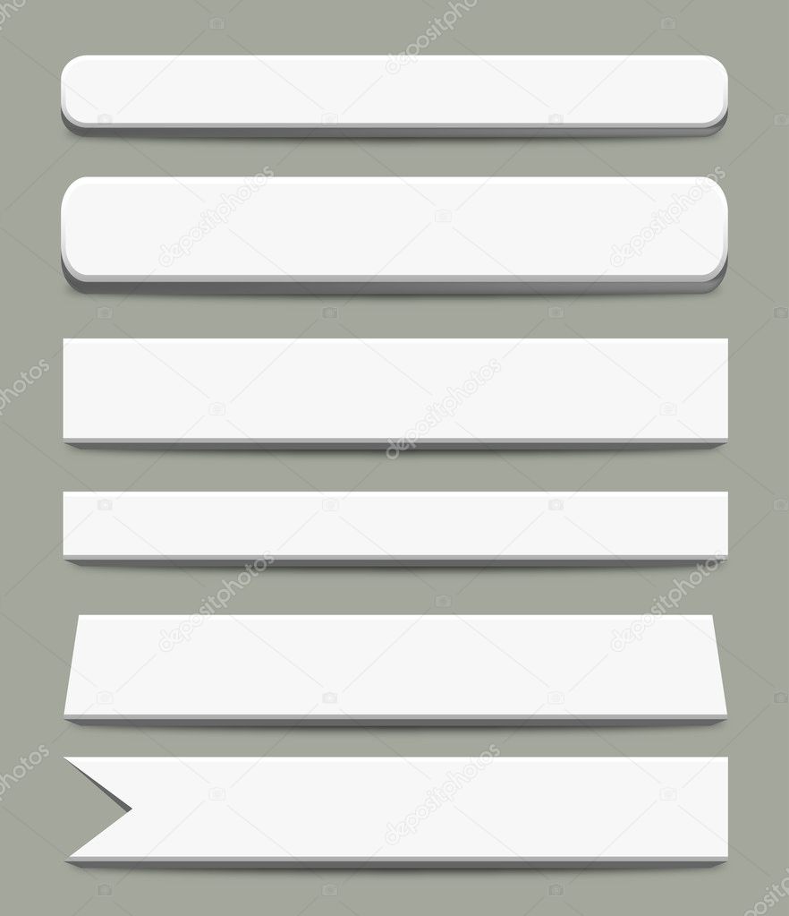 3d White Banners Stock Vector Image by ©robisklp #24144255