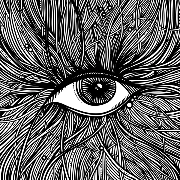 Mechanical eye - vector illustration with elements of grunge Stock ...