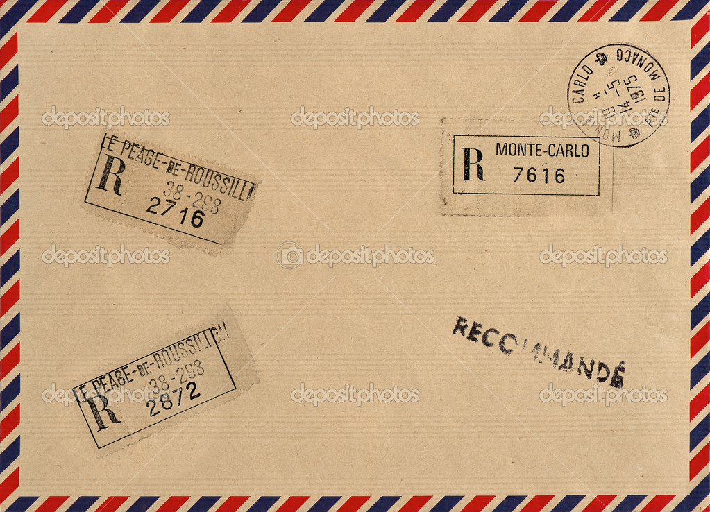 Vintage airmail envelope with stamps — Stock Photo © LiliGraphie #21840867 Vintage airmail envelope with stamps — Stock Photo © LiliGraphie #21840867