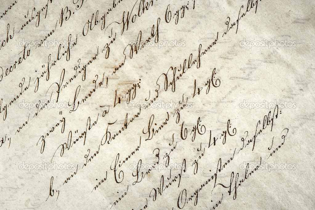 Antique calligraphy. grunge paper background Stock Photo by ...